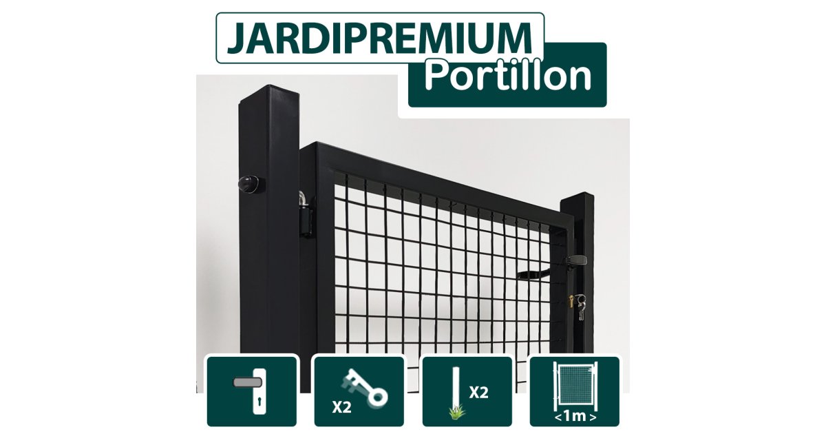 Portillon Jardin Grillagé Noir | Qualité Premium