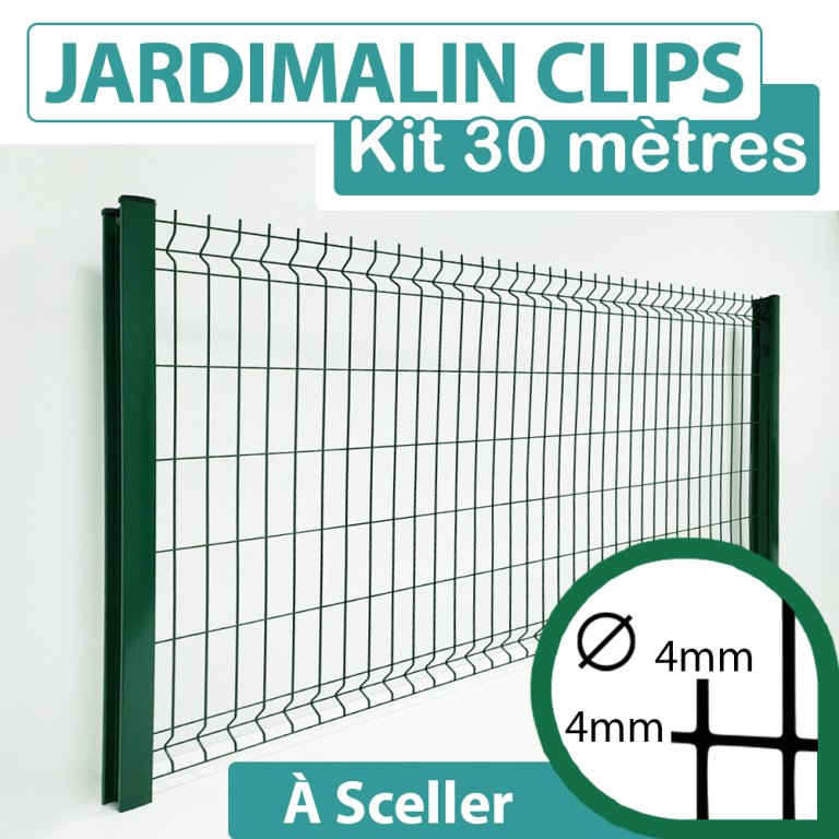 Kit Grillage Rigide Vert 30m - Fil 4mm - A Sceller